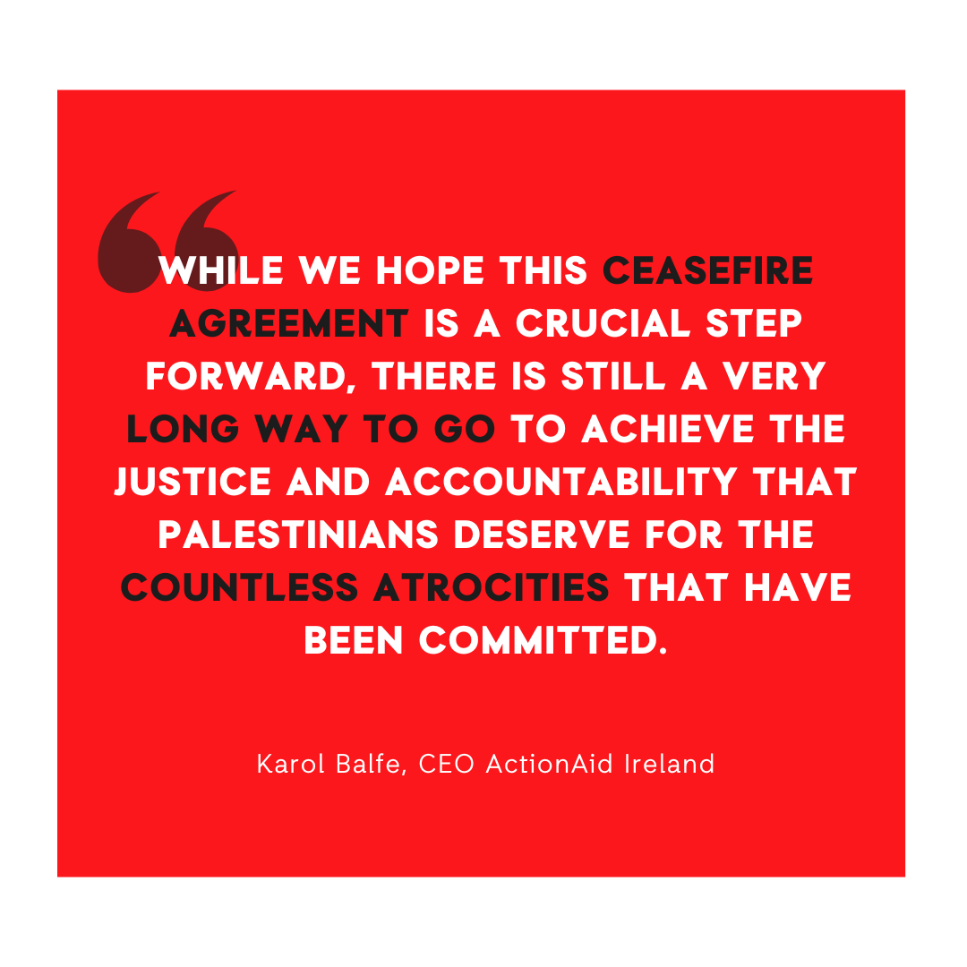 Ceasefire agreement: first step to ending suffering in Gaza